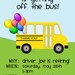 SCHOOL BUS Invitation - ABC Birthday, Retirement, Graduation or Back to ...