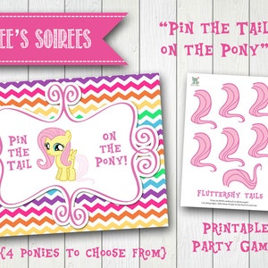 PINKY PONY Game - Printable Pin-the-tail Game - Instant Download - DIY ...