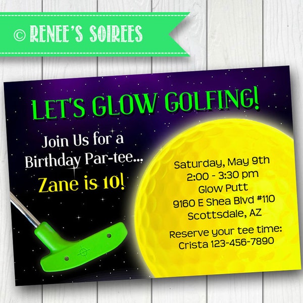 Mini Golf Invitation - Etsy