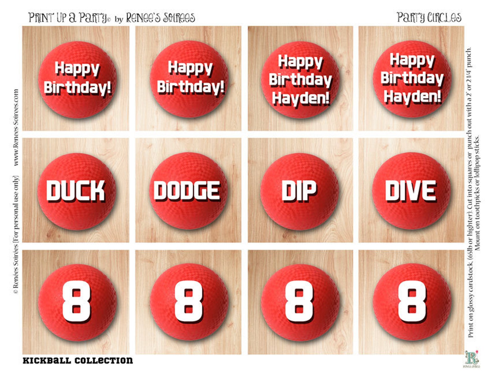 DODGEBALL INVITATION - Printable Birthday Invite - Personalized DIY ...