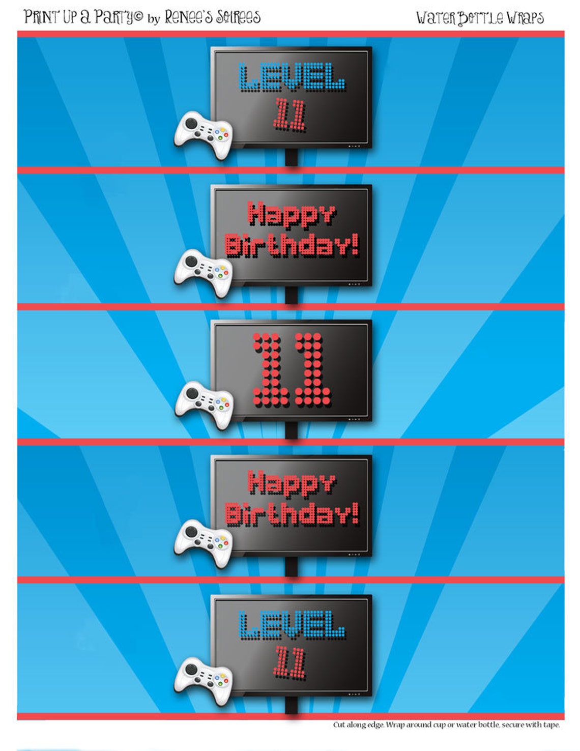 VIDEO GAME Printable Birthday Collection Customized for your | Etsy