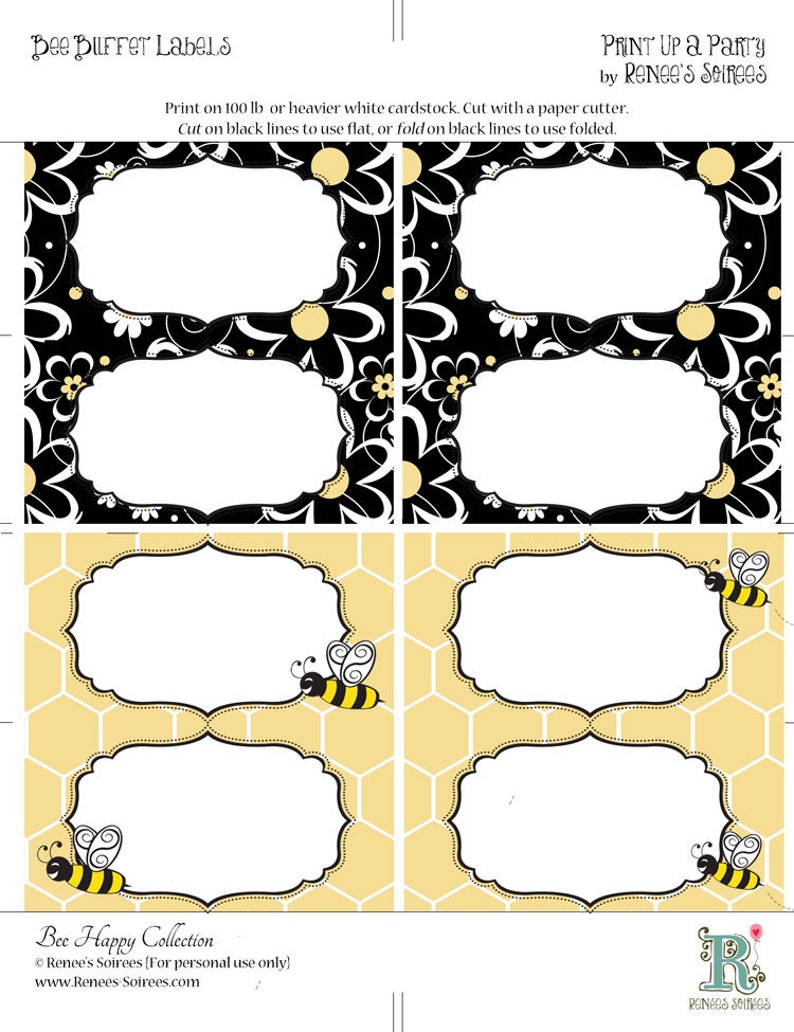 BUMBLE BEE Teacher or Employee Appreciation Printable Collection ...