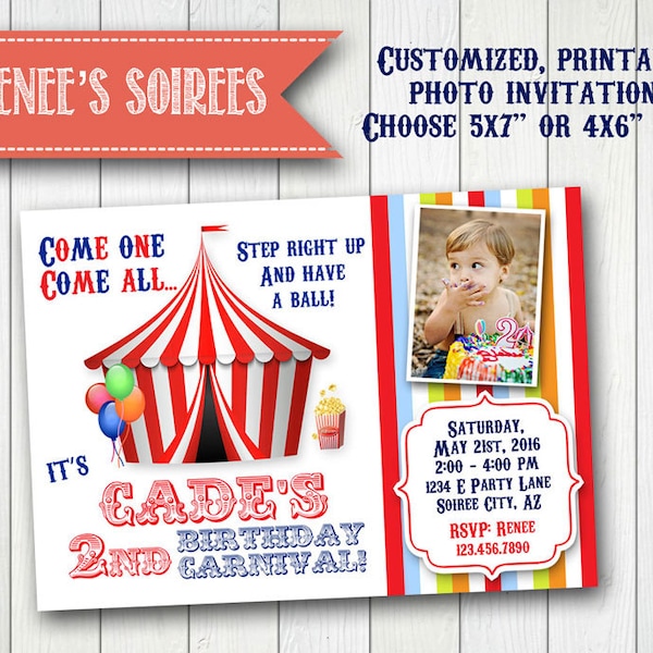 Carnival Invite - Etsy