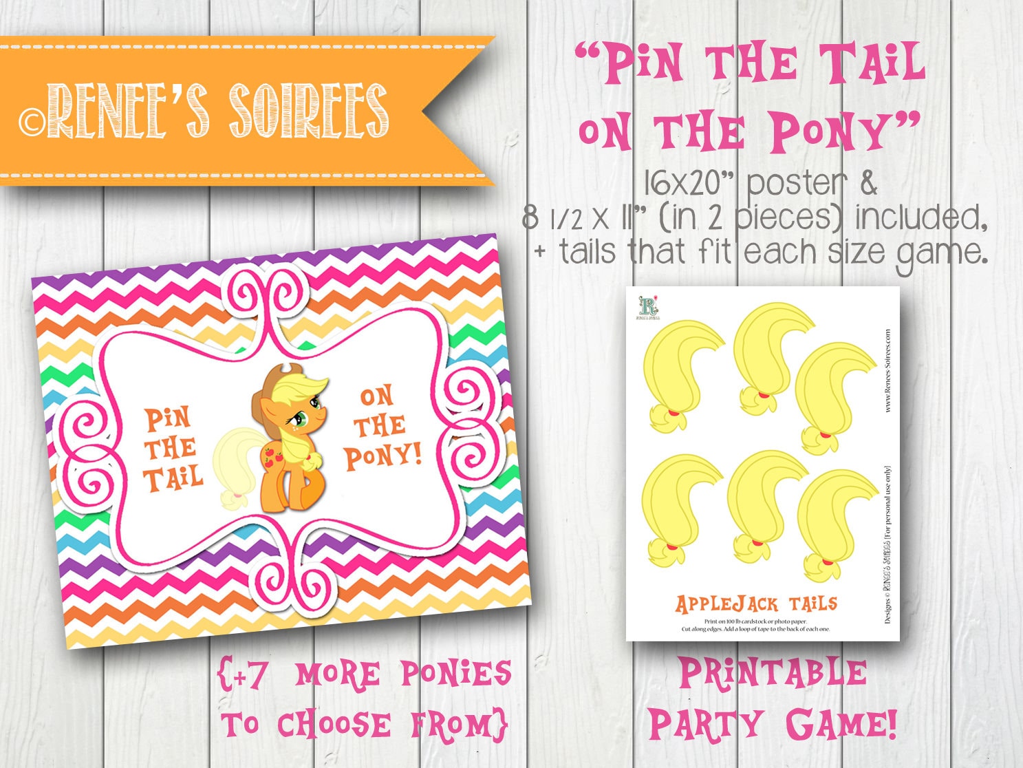 PIN the Tail on the Pony Sunny Printable Pin-the-tail Game | Etsy