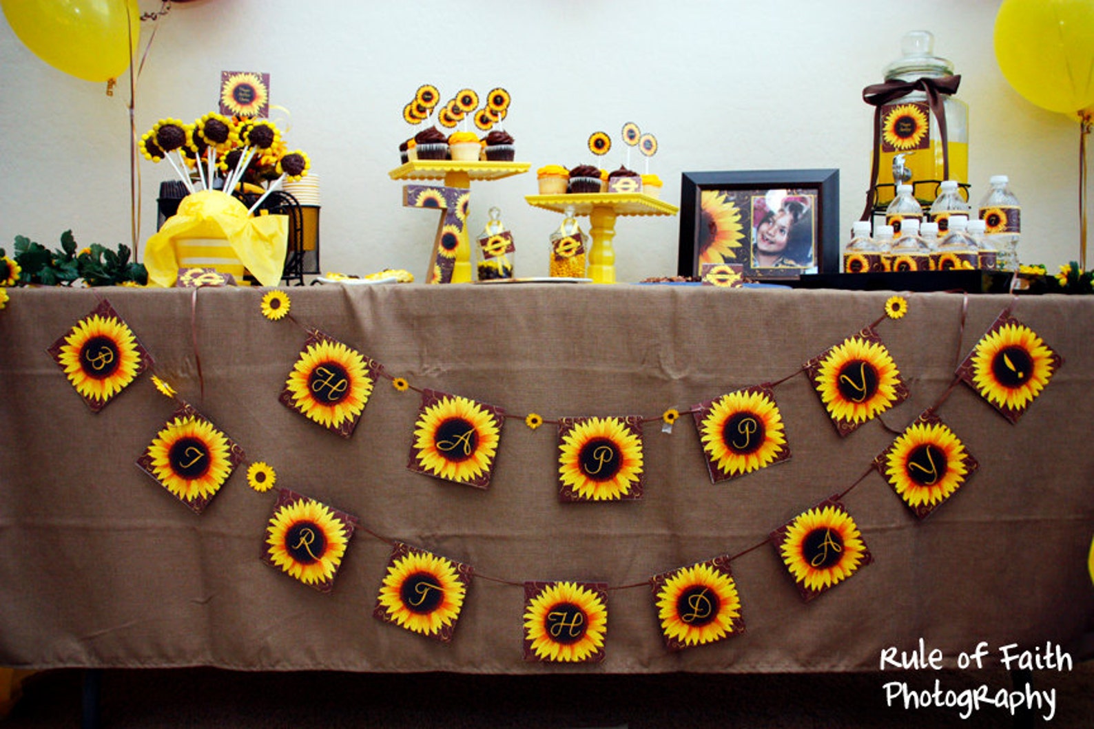 SUNFLOWER Birthday Party Mini COLLECTION Printable DIY | Etsy