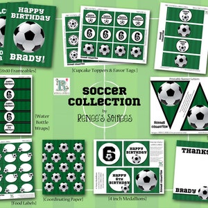 SOCCER Collection - for Birthday Party, Sports Event or Baby Shower ...