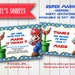 SUPER MARIO Printable Birthday Collection Customized for - Etsy