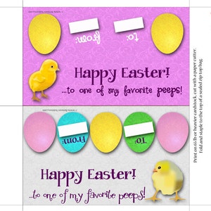 4 Printable EASTER Peeps Treat Toppers - Instant Download! 4 Styles ...