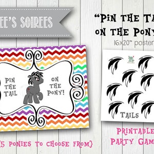 LITTLE PONY Shimmer Printable Pin-the-tail Game - Instant Download ...