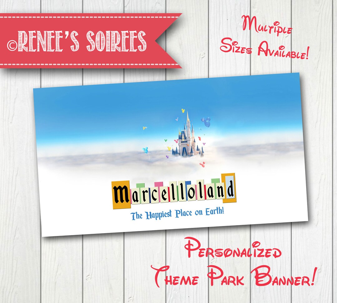 Personalized DISNEYLAND Banner JPG File - Printable - Welcome Sign ...