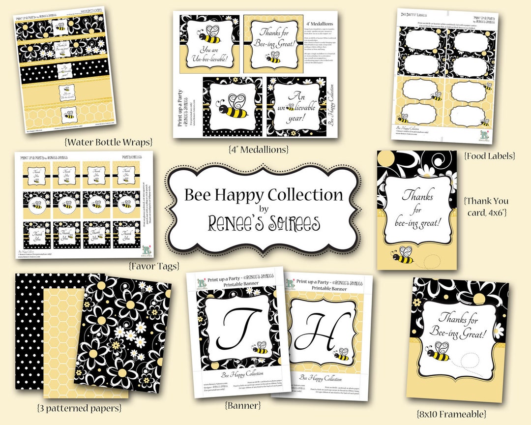 BUMBLE BEE Teacher or Employee Appreciation Printable Collection ...