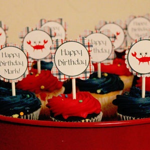 CRAB Birthday Party - CUSTOMIZED - Printable Coordinating Design ...