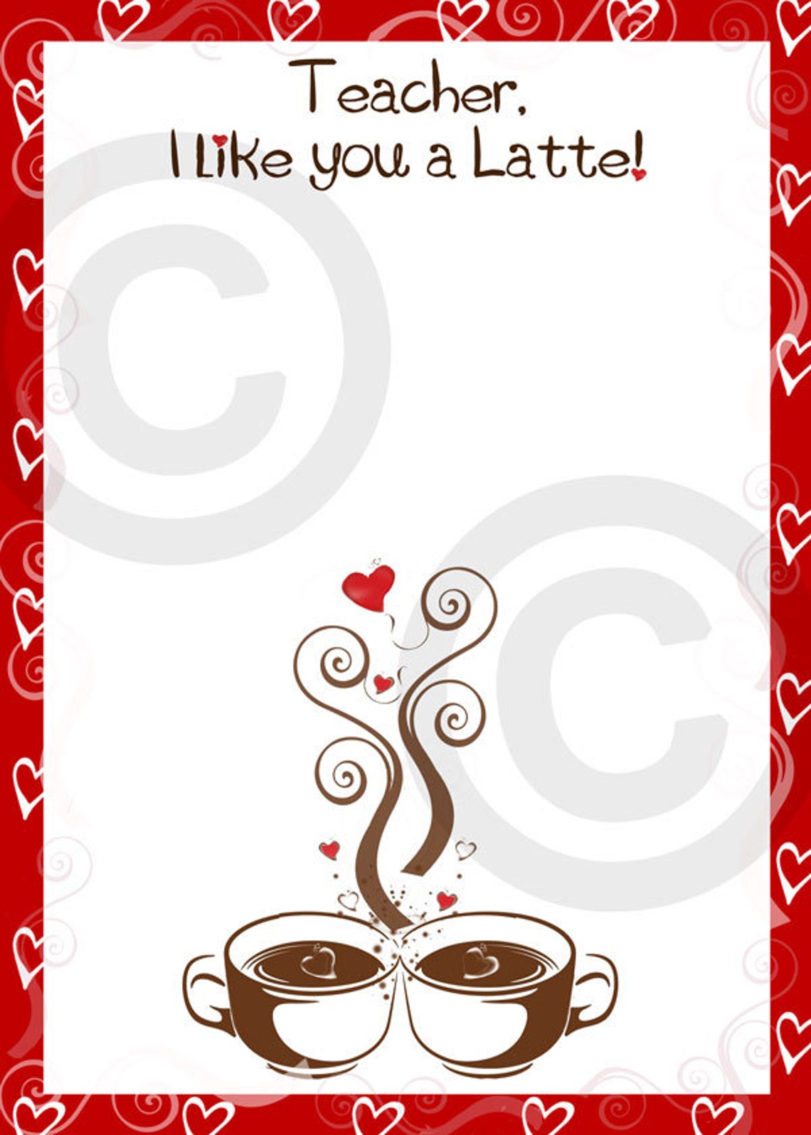 Printable Coffee GIFT CARD Holder for Teacher Appreciation - Etsy