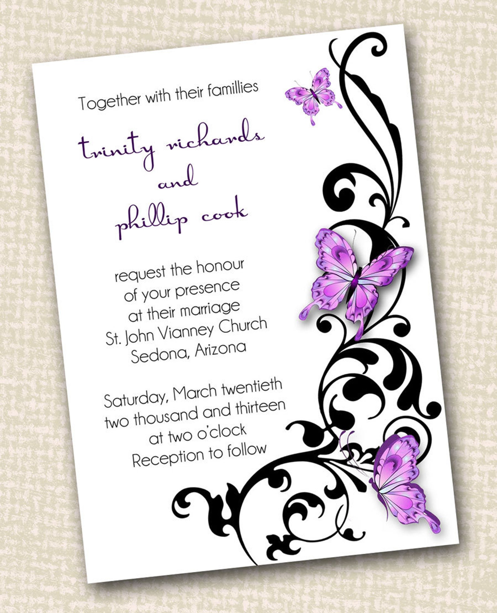 BUTTERFLY INVITATION Printable for Birthday Shower - Etsy