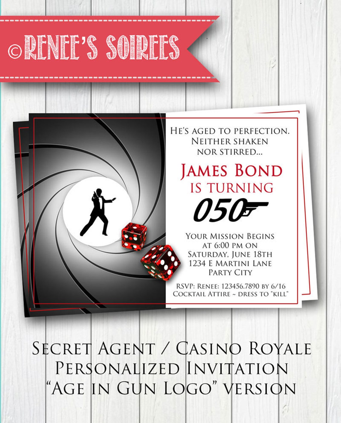 SPY Printable INVITATION Birthday Bachelor or Murder | Etsy