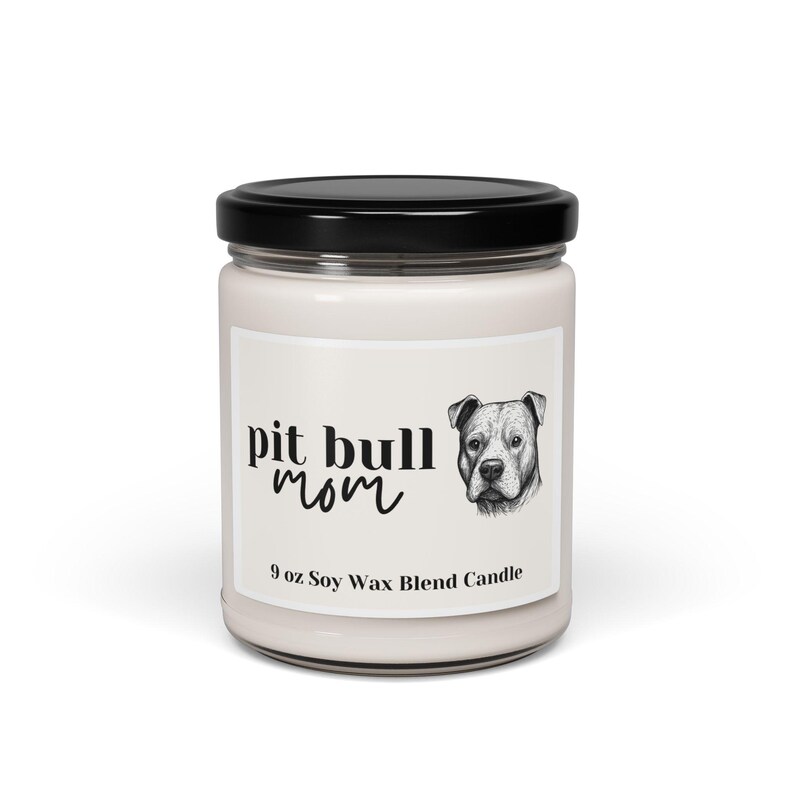 Pit Bull Mom | Pit Bull Candle | Funny Pit Bull Lover Gifts | Pit Bull ...