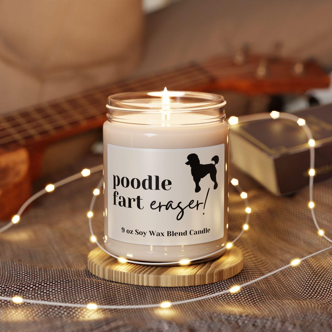 Poodle Candle | Poodle Gifts | Poodle Fart Eraser | Poodle Mom Gift ...