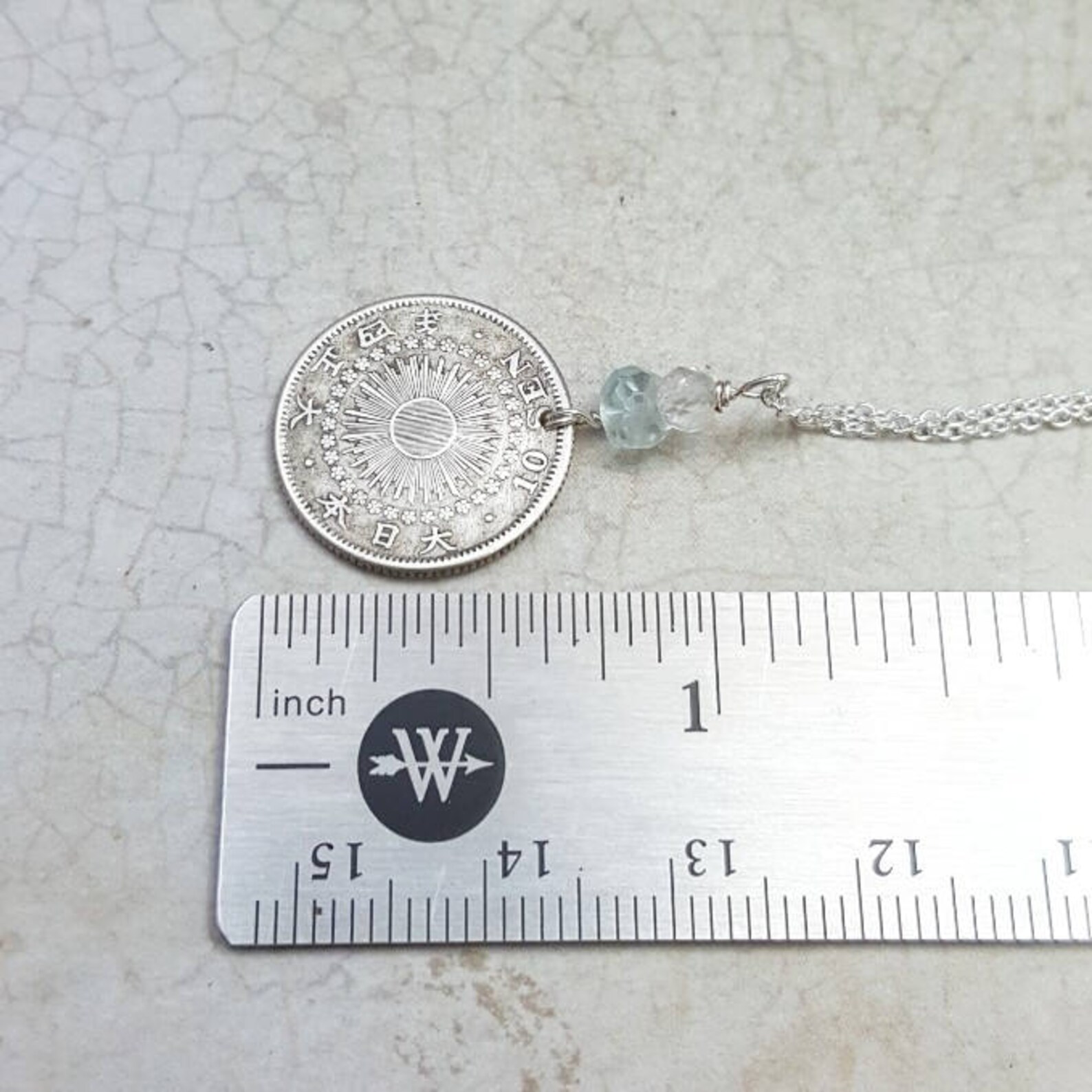 Japan Necklace. Antique Japanese Silver Coin Necklace. Meiji | Etsy