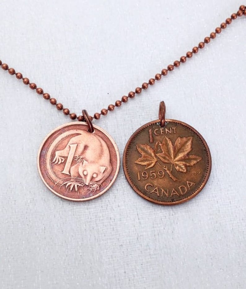 Coin Jewelry. Vintage 1971 1981 AUSTRALIA Copper Coin - Etsy