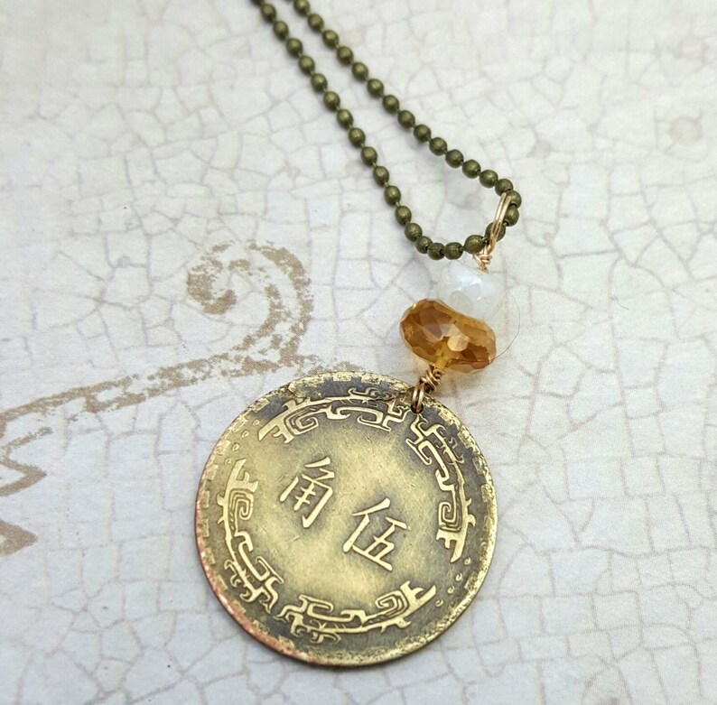 ORCHID Flower COIN Necklace Mayling Orchid Flower Necklace | Etsy