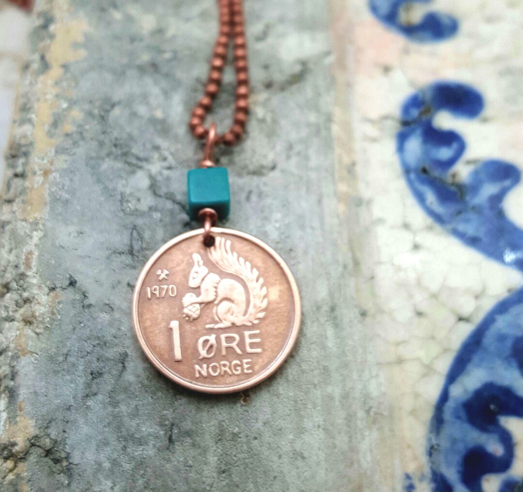 SQUIRREL Necklace. Coin Necklace. Squirrel Pendant. Squirrel Jewelry ...