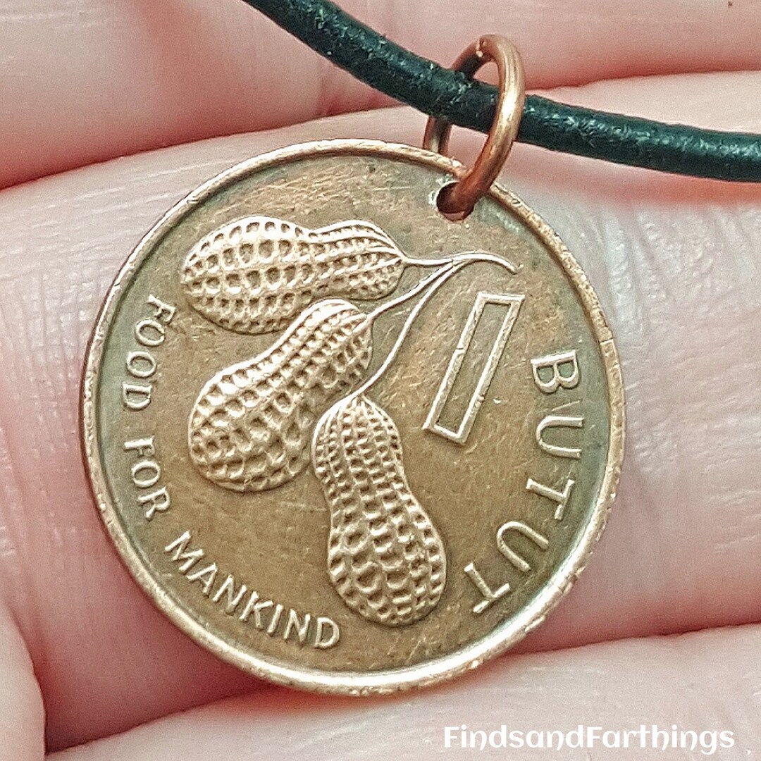 Gambia Peanut Coin Necklace: 1974 Food for All Pendant - Etsy