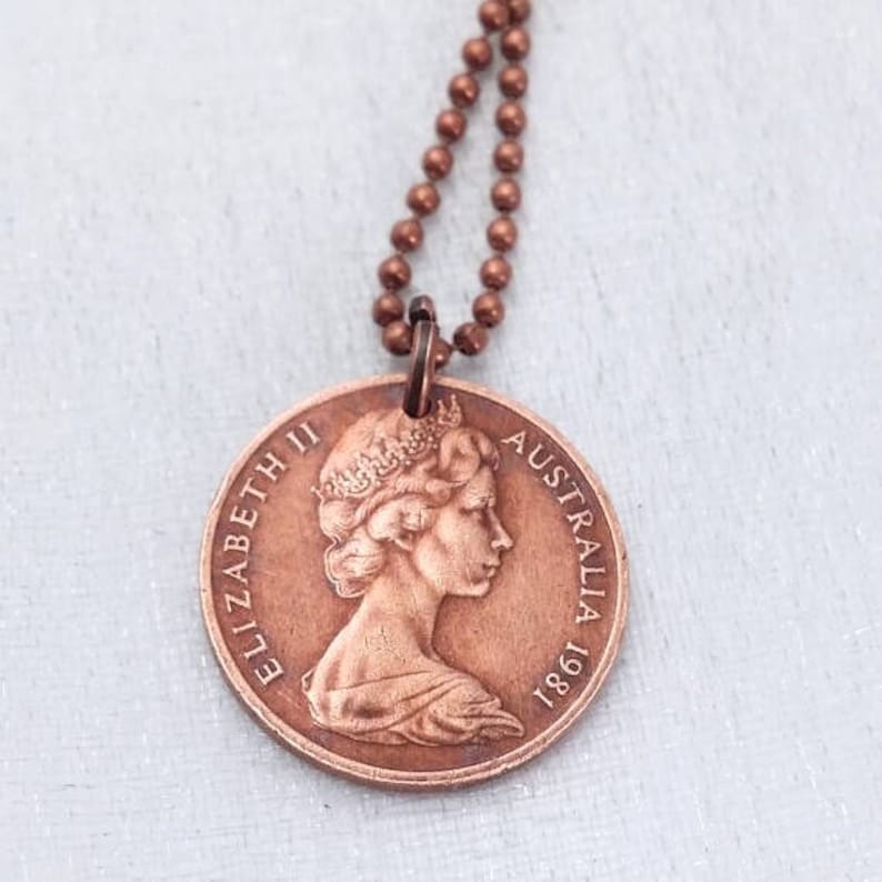 Coin Jewelry. Vintage 1971 1981 AUSTRALIA Copper Coin - Etsy