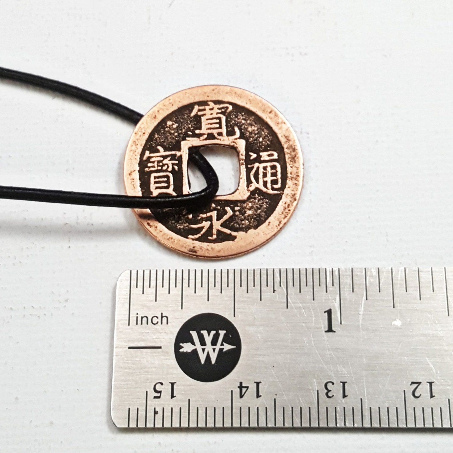 Antique Japanese 1 Mon Coin Necklace Ancient Bronze Coin - Etsy