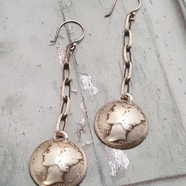 Dangle Coin Earrings - Etsy