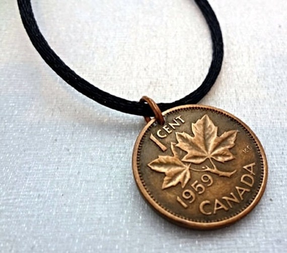 CANADA Penny Copper COIN NECKLACE One Penny One Cent | Etsy