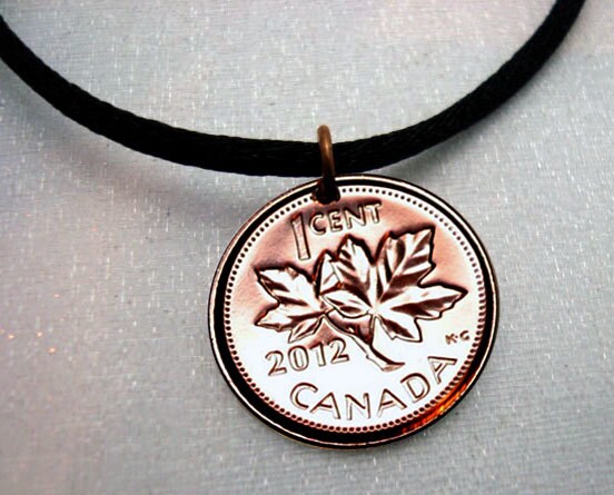 CANADA Penny Copper COIN NECKLACE - One Penny - One Cent - Collectable ...