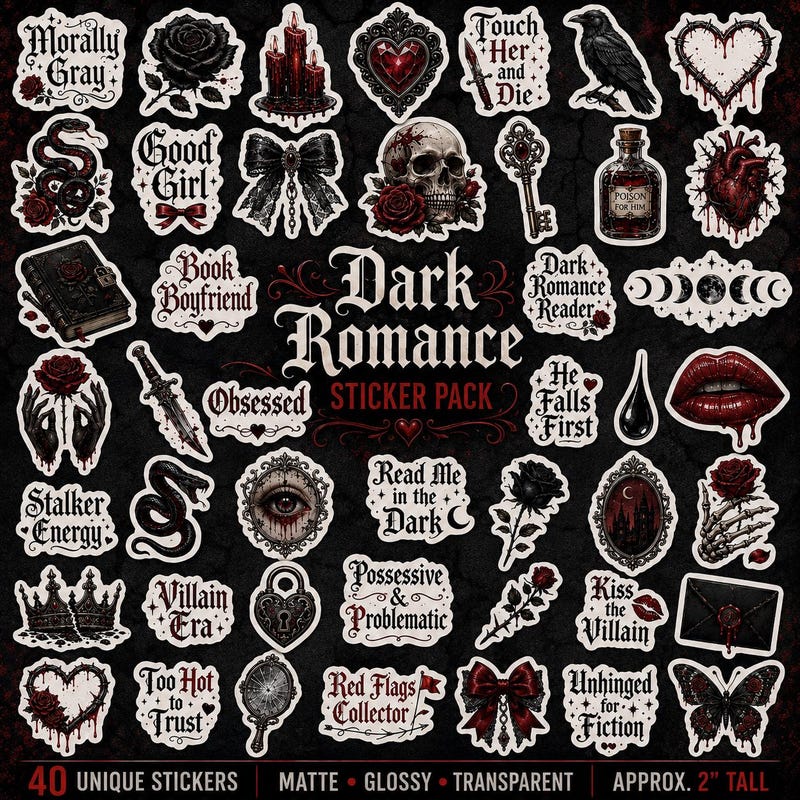 Gothic Booktok Stickers - Etsy