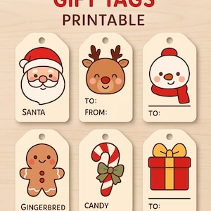 Christmas Gift Tags Printable – 6 PNG + PDF” - Etsy
