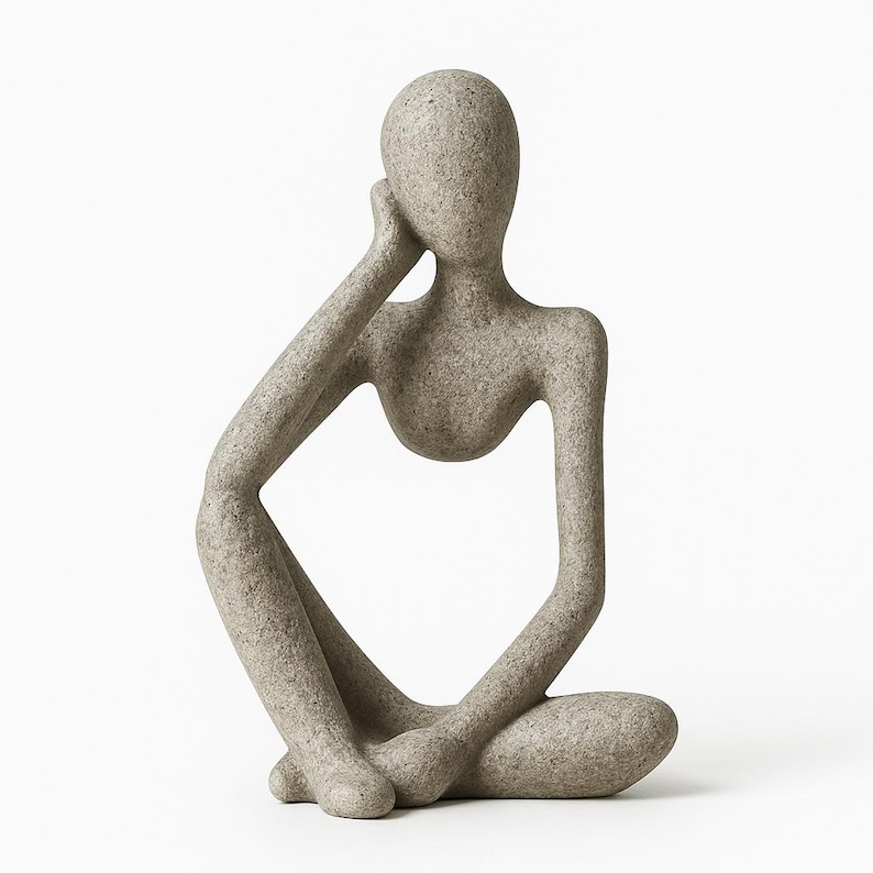 Stone Thinking Man Statue - Etsy