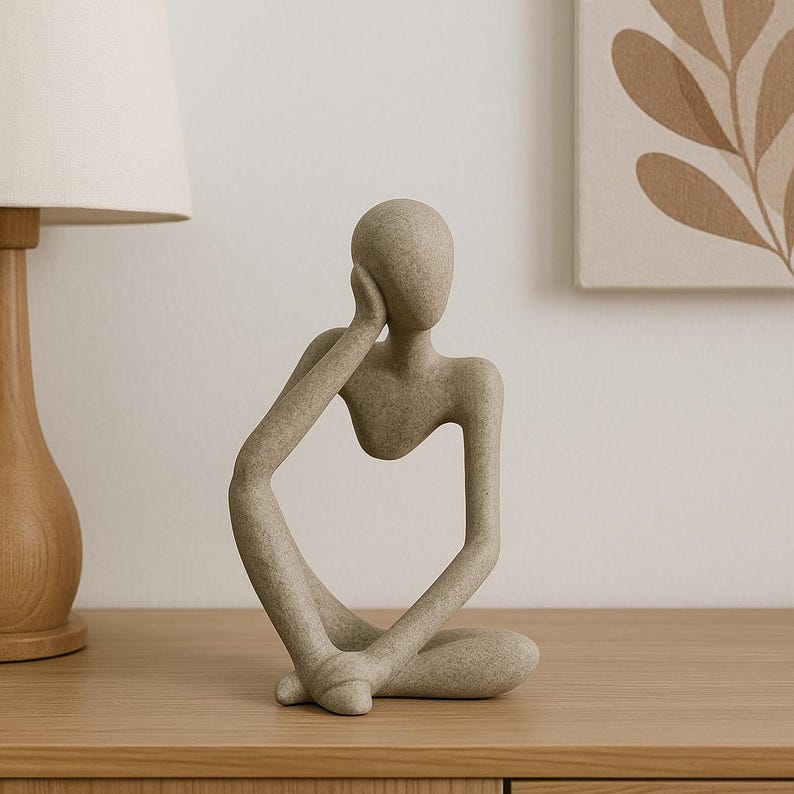 Stone Thinking Man Statue - Etsy