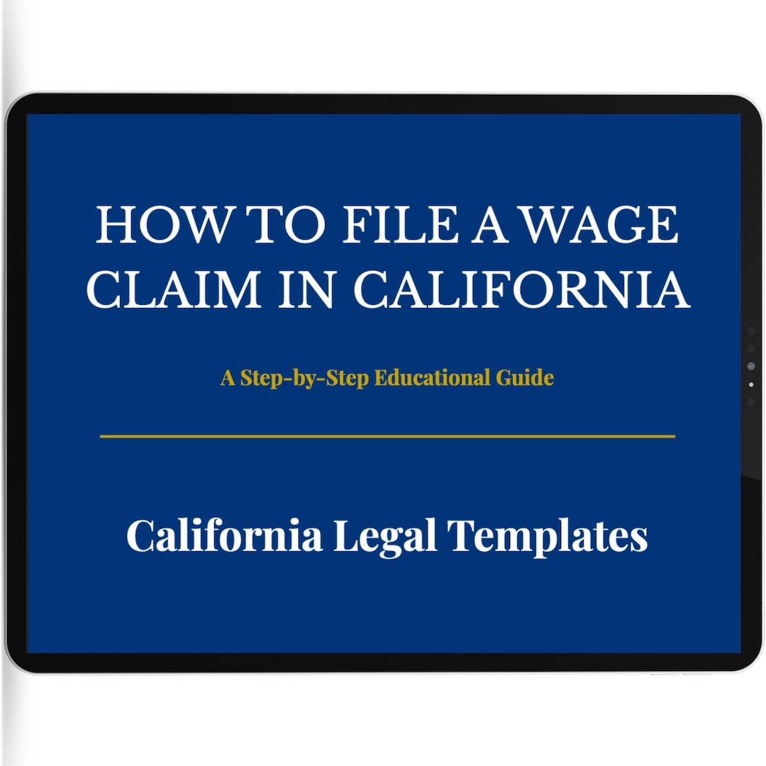 California Wage Claim Guide – Step-by-step Instructions (PDF Download ...