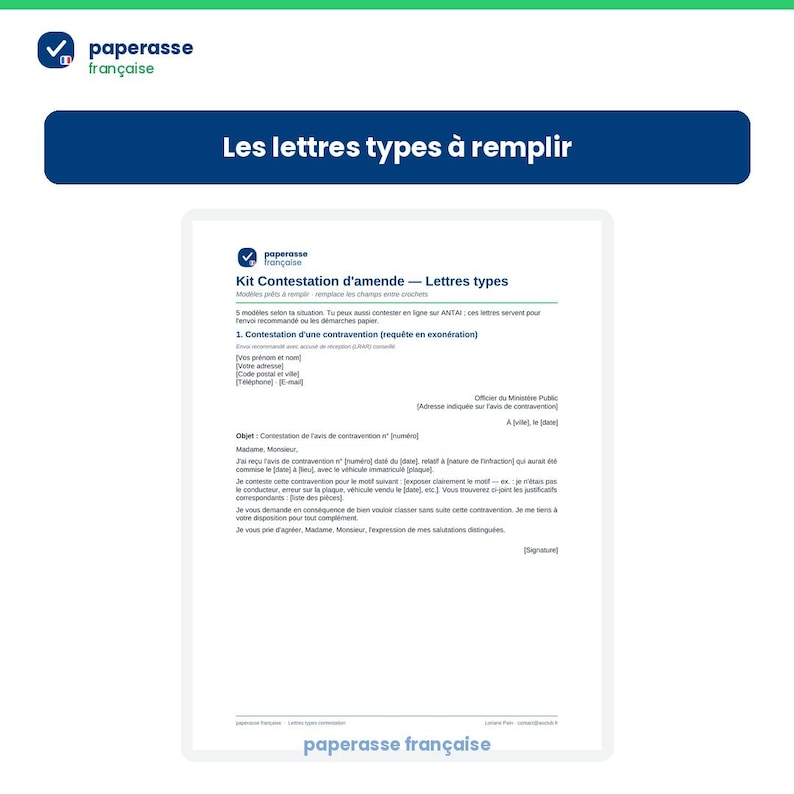 Fine Appeal Kit — Sample Appeal Letters, Reminder of Deadlines ...