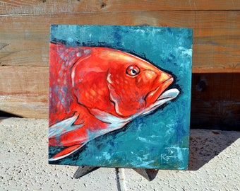 Red Snapper Painting - Etsy