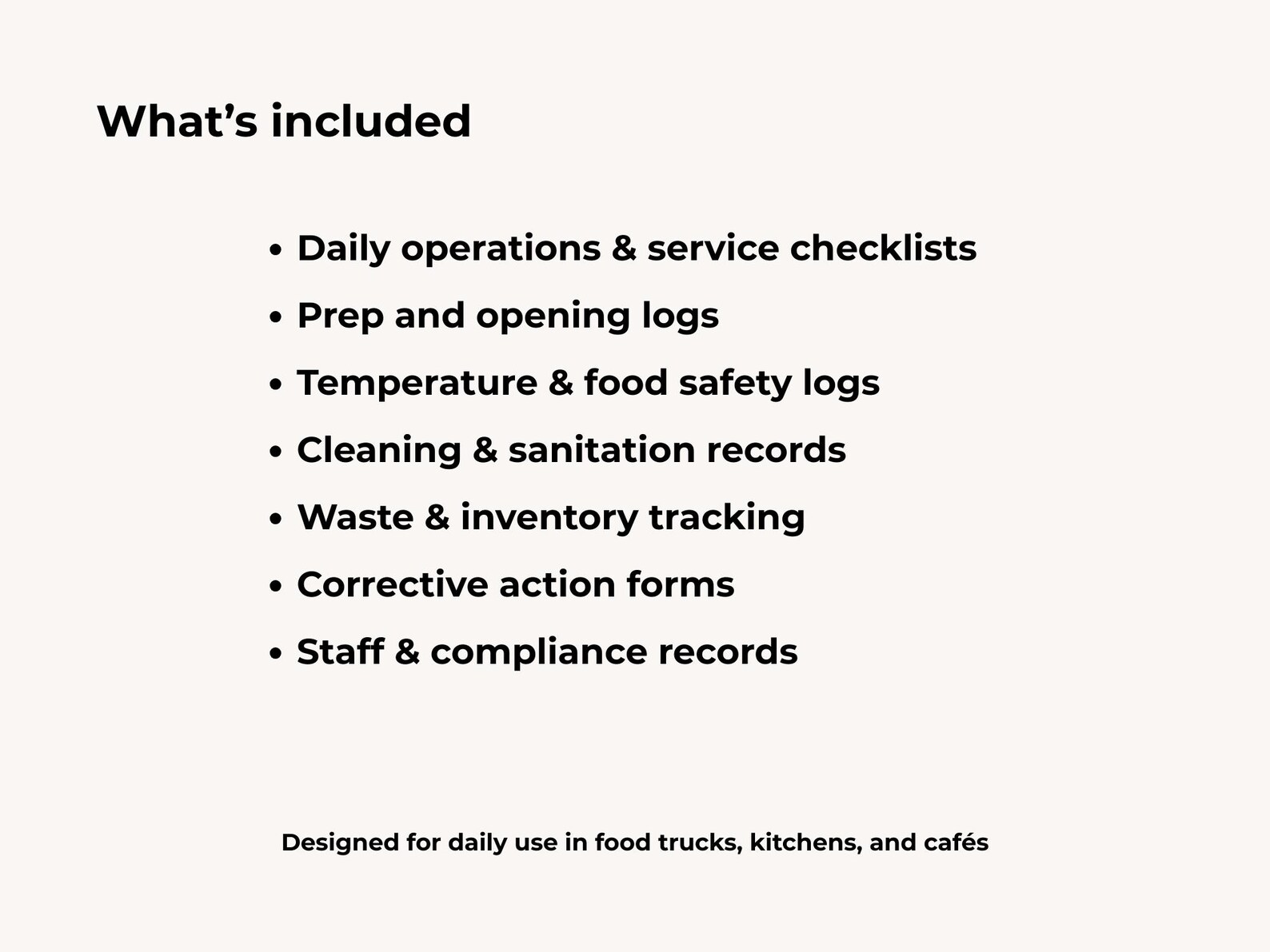 Printable Food Safety, Opening & Closing Checklists, Temperature Logs ...