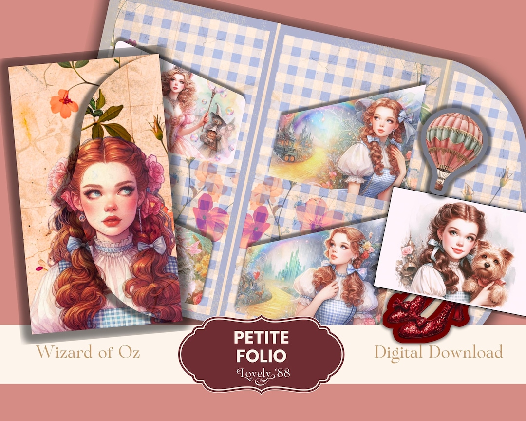 Wizard of Oz Folio | Printable Wizard of Oz Junk Journal Kit | Simple ...