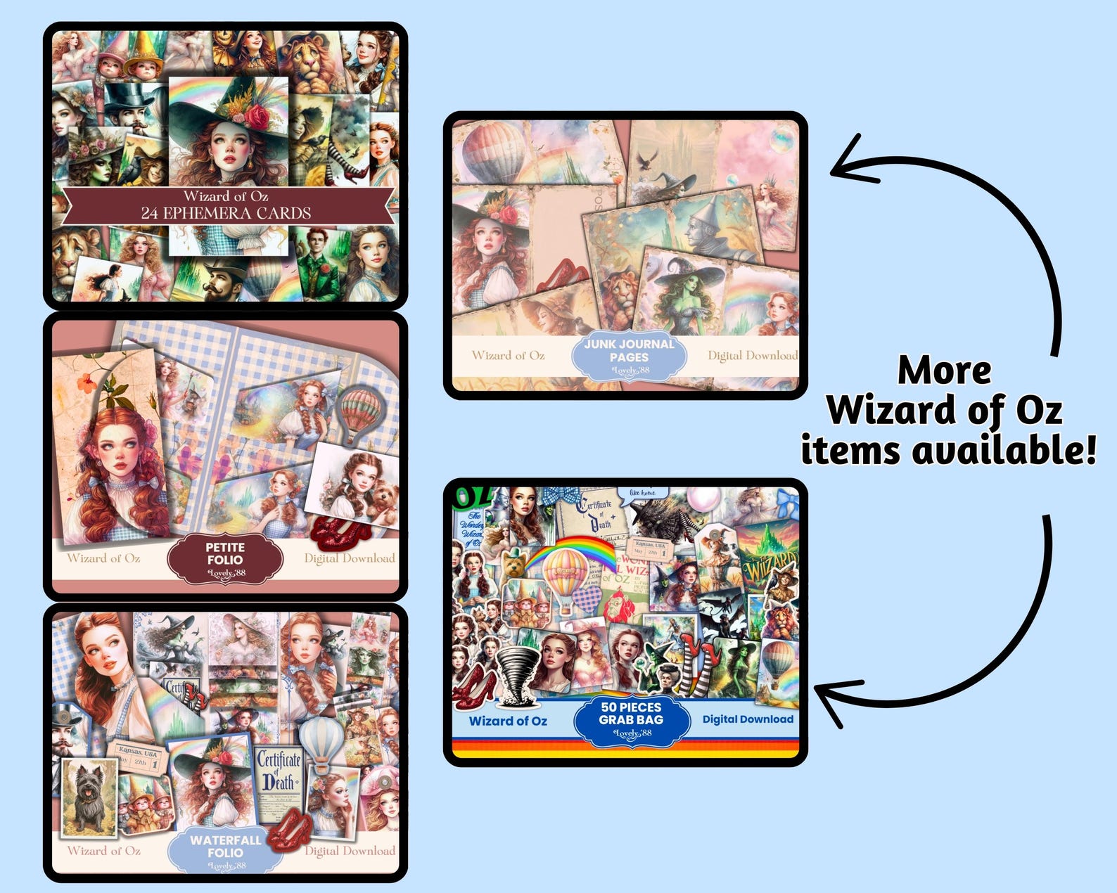Wizard of Oz Folio | Printable Wizard of Oz Junk Journal Kit | Simple ...