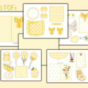 Pastel Yellow Folio | Spring Junk Journal Kit | Spring Folio | Yellow ...