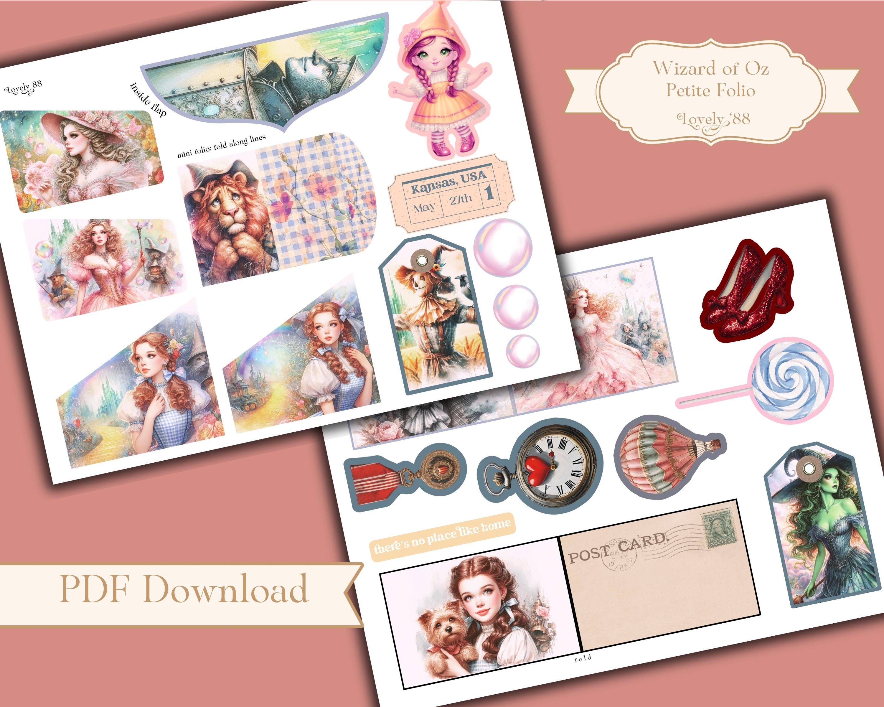 Wizard of Oz Folio | Printable Wizard of Oz Junk Journal Kit | Simple ...