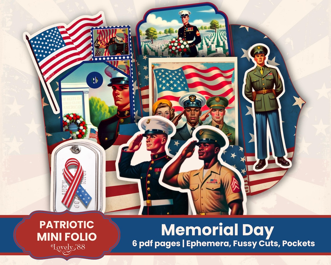 Memorial Day Junk Journal Folio | USA Patriotic Junk Journal | America ...