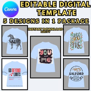 Editable Canva Template Bundle – 5 Designs, Digital Download ...