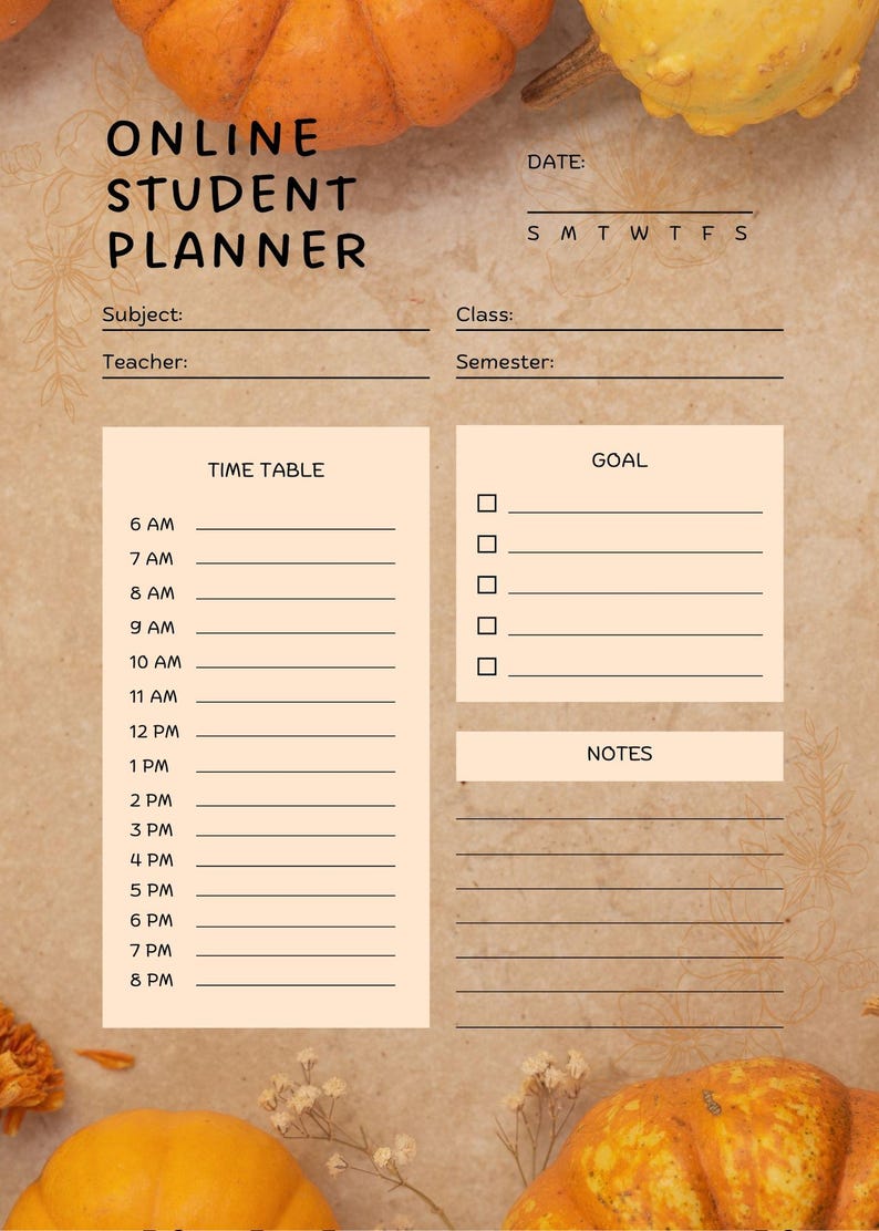 Editable Student Planner Bundle – Printable Google Sheets, Assignment ...