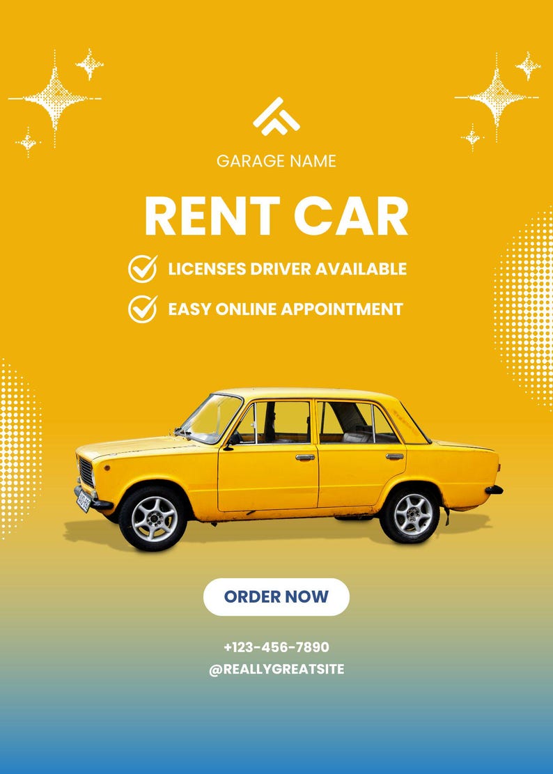 Car Rental Social Media Templates – Editable Canva Flyer Designs ...