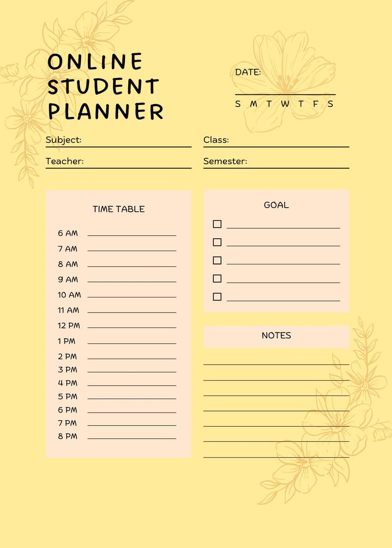Editable Student Planner Bundle – Printable Google Sheets, Assignment ...