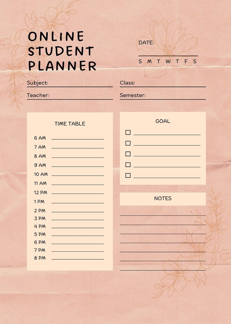 Editable Student Planner Bundle – Printable Google Sheets, Assignment ...