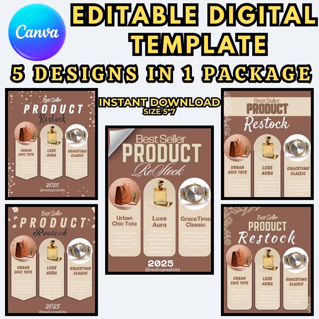 Editable Restock Flyer Template – Beauty Business Branding (digital ...